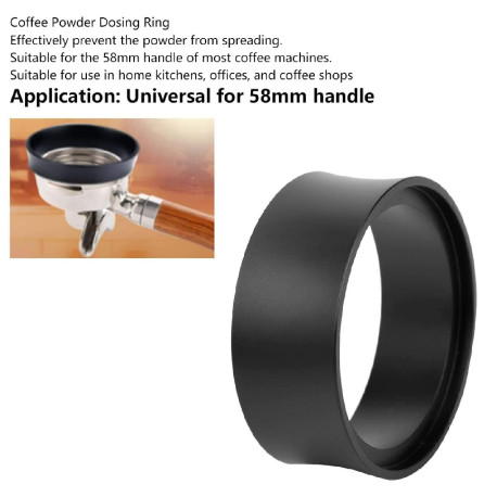 MIBRU Coffee funnel ring stainless steel 58mm black