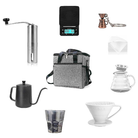 V60 Distillation Set Coffee Machines 8 Piece Distilled Coffee Prep Set ...