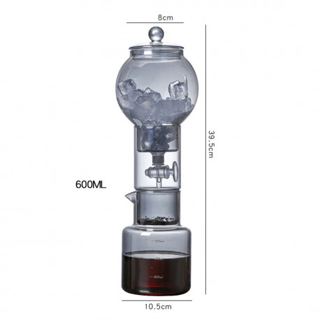 Coffee cold brew drip tower glass