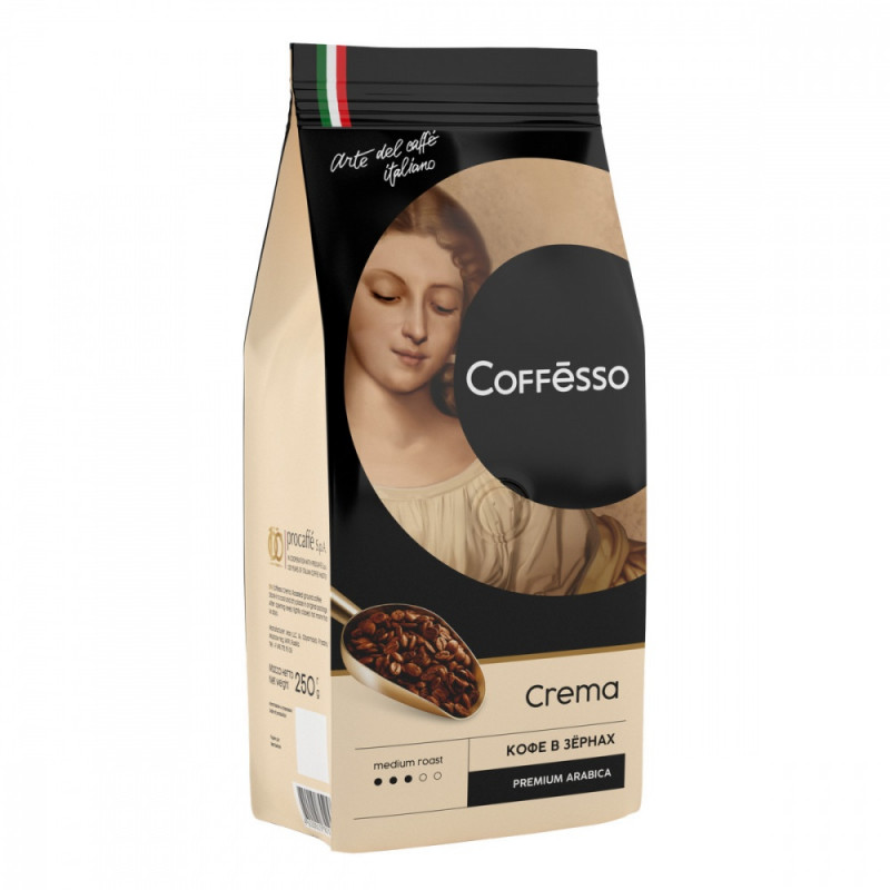 Coffesso Crema Whole Coffee Beans 250g